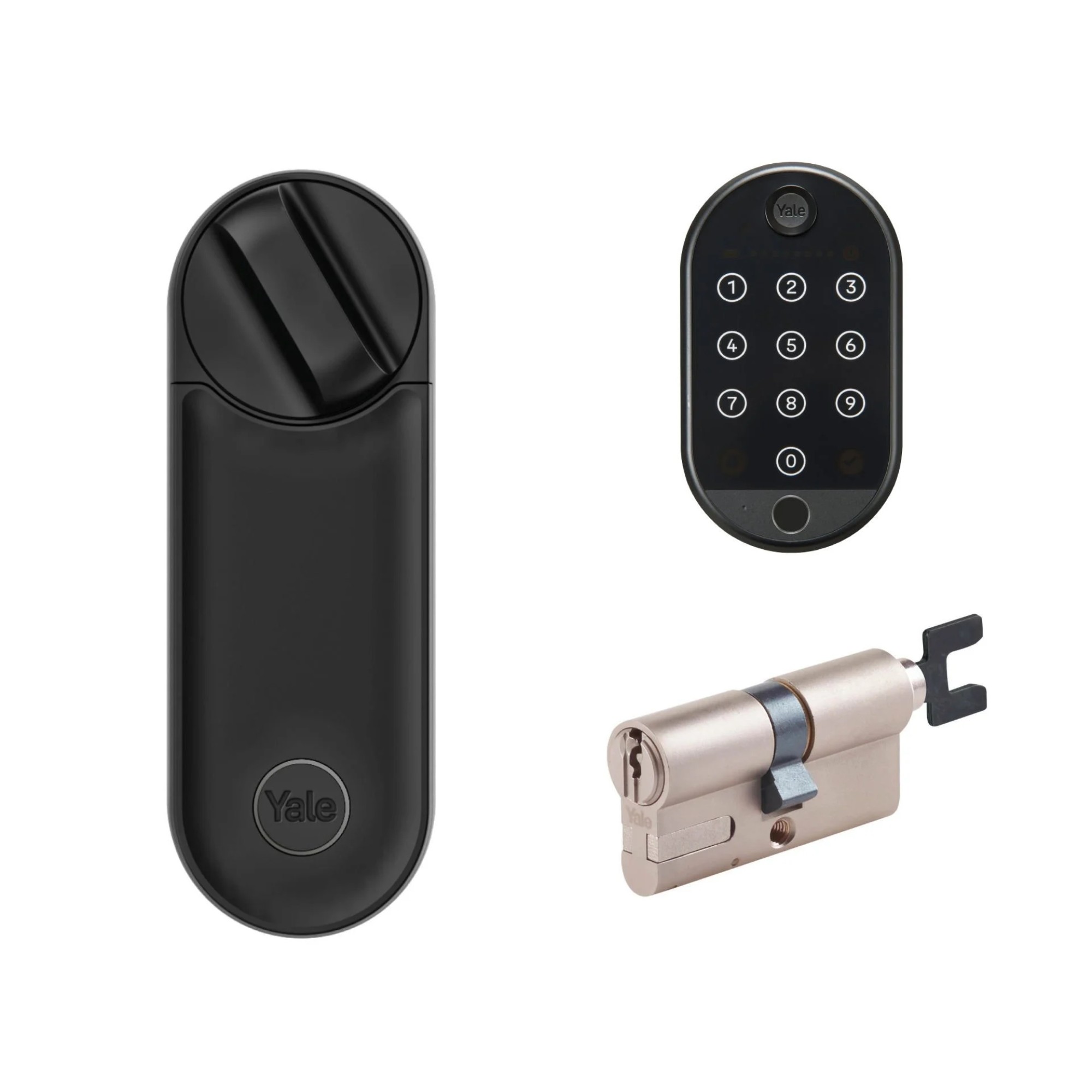 Yale Linus L2 Akıllı Kilit Seti Siyah Linus, Barel ve Parmak İzli Tuş ...